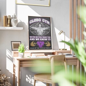 Dodgeball Movie Poster: Globo Gym Fitness Retro Ad Home Decor Wall Art ...