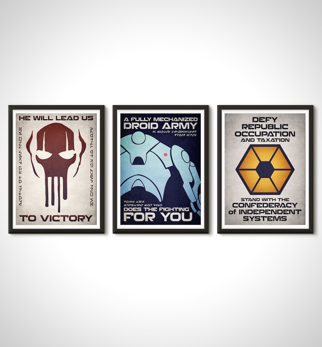 Star Wars Propaganda Poster Set: Separatist Trade Federation Retro Ad ...