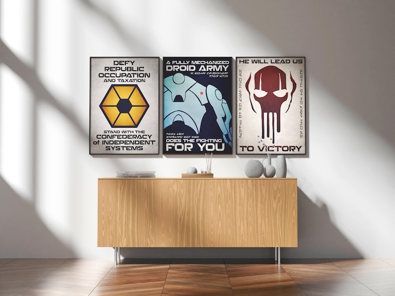 Star Wars Propaganda Poster Set: Separatist Trade Federation Retro Ad ...