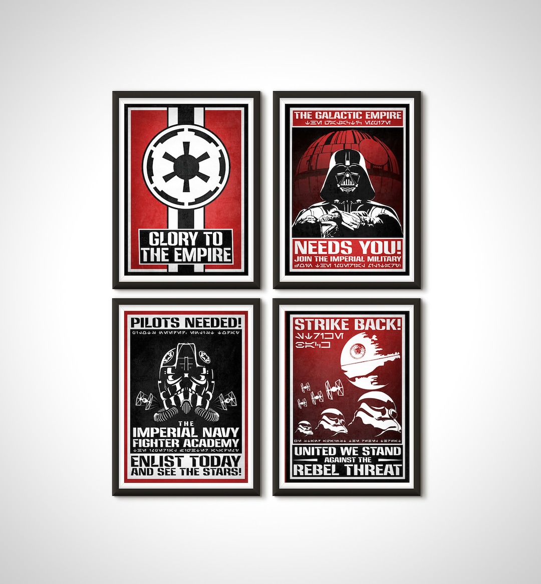 Star Wars Propaganda Poster Set: Galactic Empire Recruitment ...