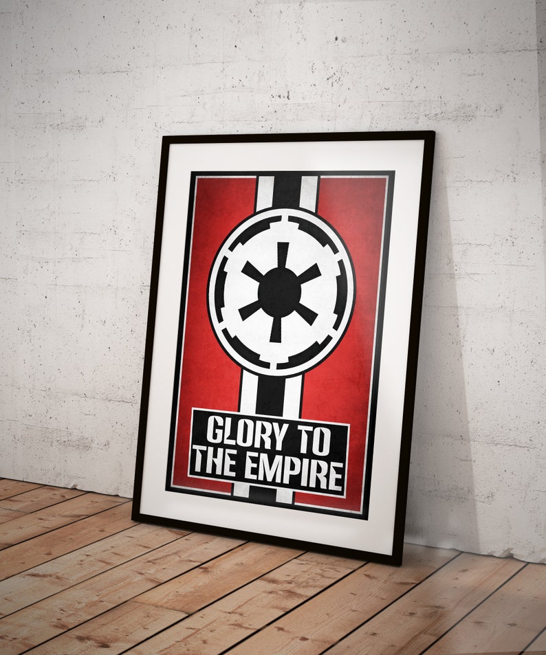 Star Wars Movie Poster Galactic Empire Propaganda Flag Banner - Etsy