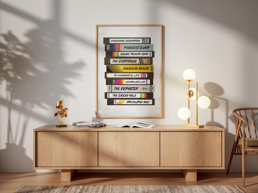 Custom Poster: Personalized VHS Video Tape Favourite Movies Wall Art ...