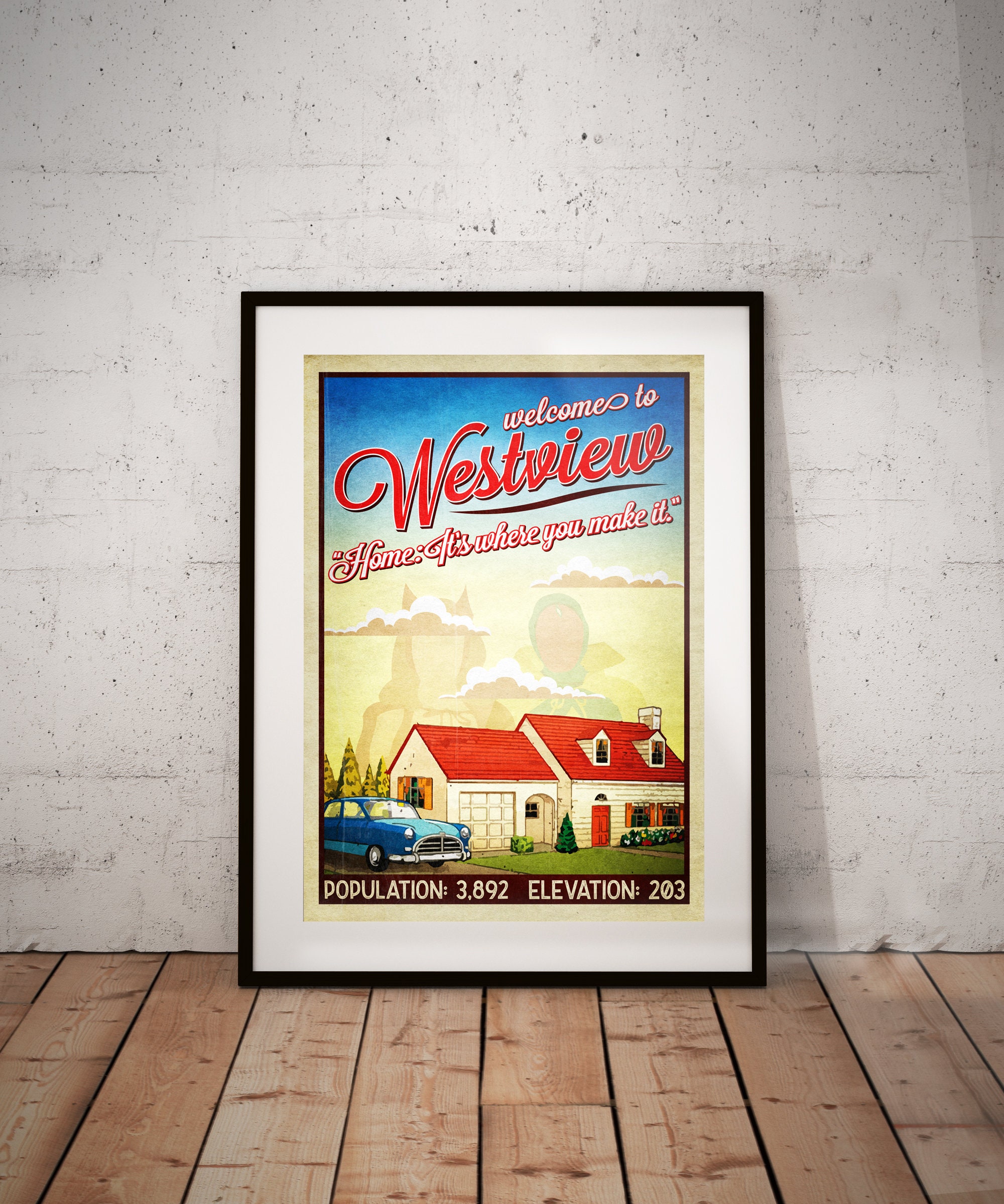 Wandavision TV Movie Poster Westview Retro Sign Print Marvel - Etsy