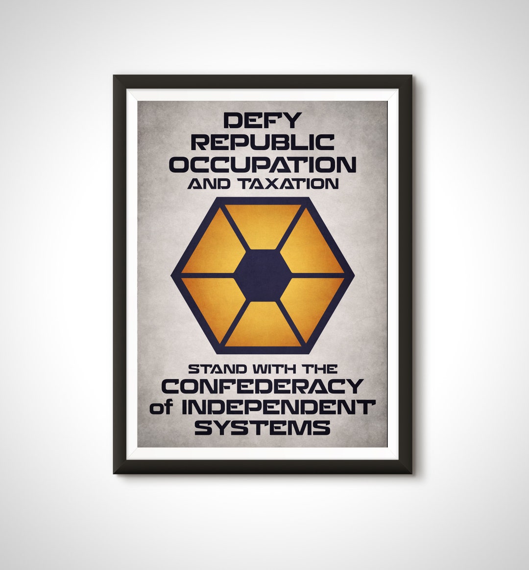Star Wars Movie Poster Separatist Propaganda CIS Flag Banner Print ...