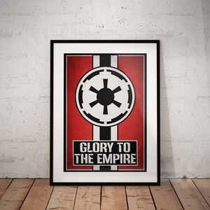 Star Wars Movie Poster Galactic Empire Propaganda Flag Banner Print ...