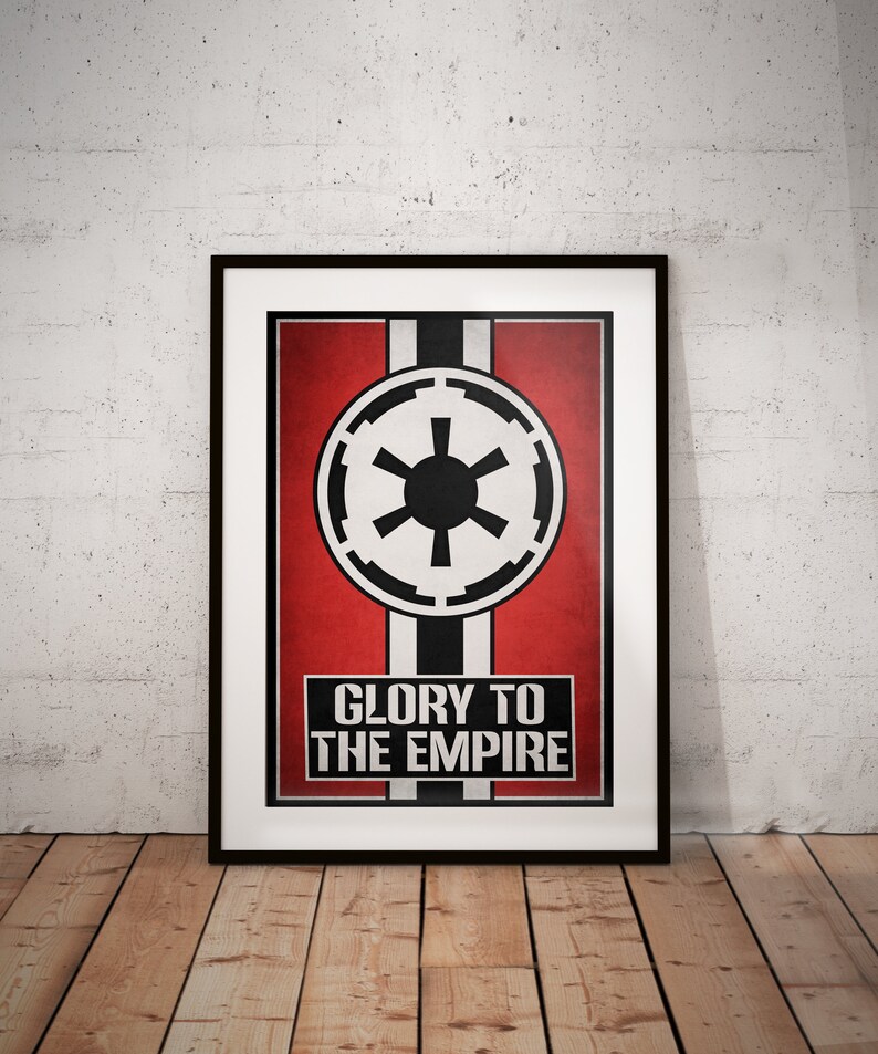 Star Wars Movie Poster Galactic Empire Propaganda Flag Banner - Etsy