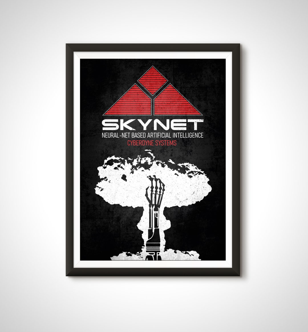 Terminator Movie Poster Skynet Advert Print - Home Decor Retro Ad Wall ...