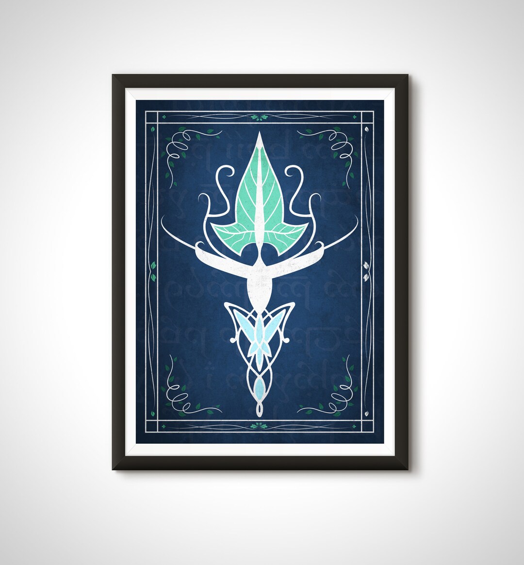 Middle Earth Banner Elvish Movie Poster Lord of the Rings Flag Print ...