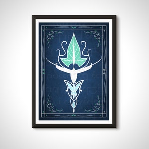 Middle Earth Banner Elvish Movie Poster Lord of the Rings Flag Print ...