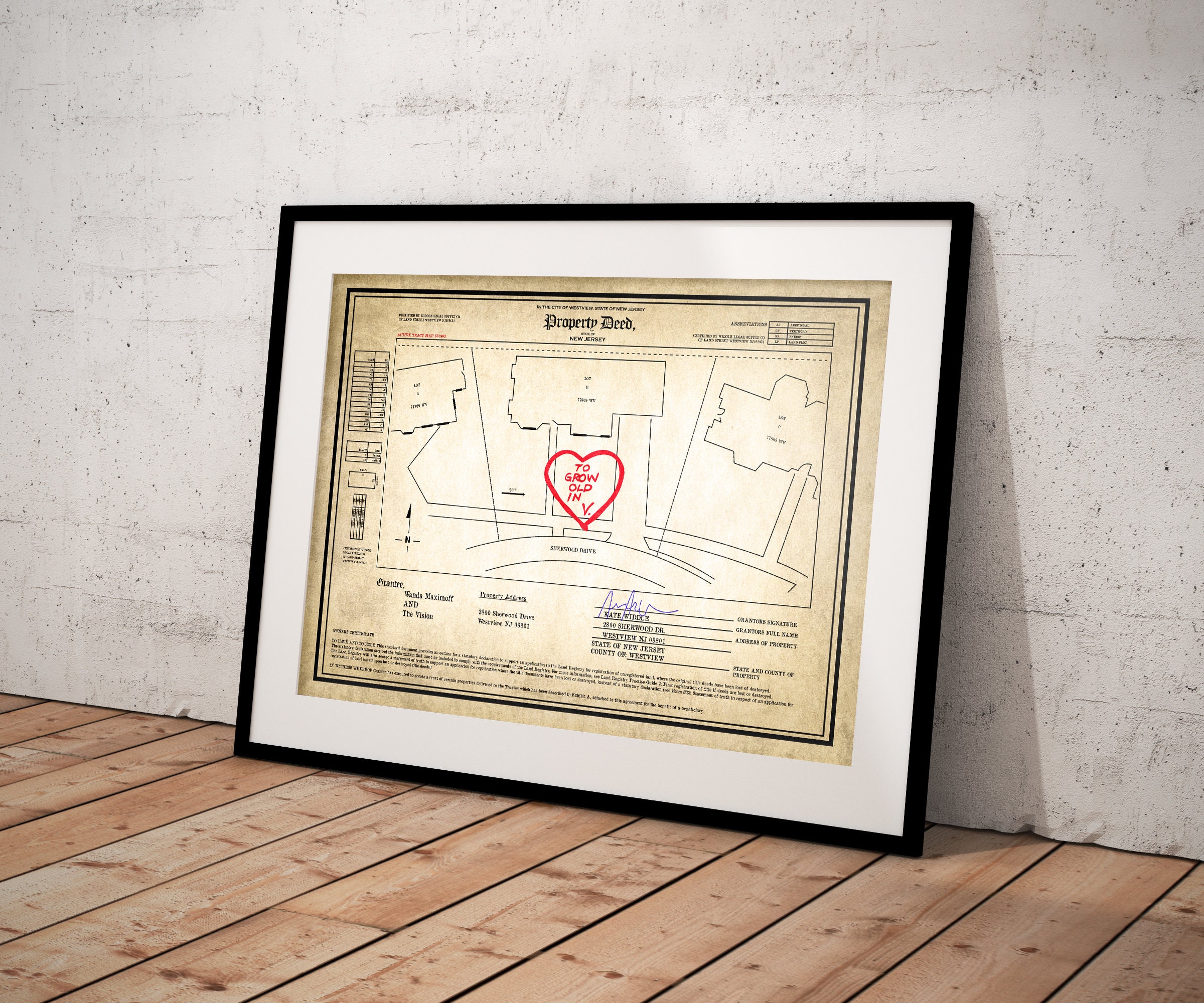 Wandavision TV Movie Poster Westview House Plan Print Marvel - Etsy UK