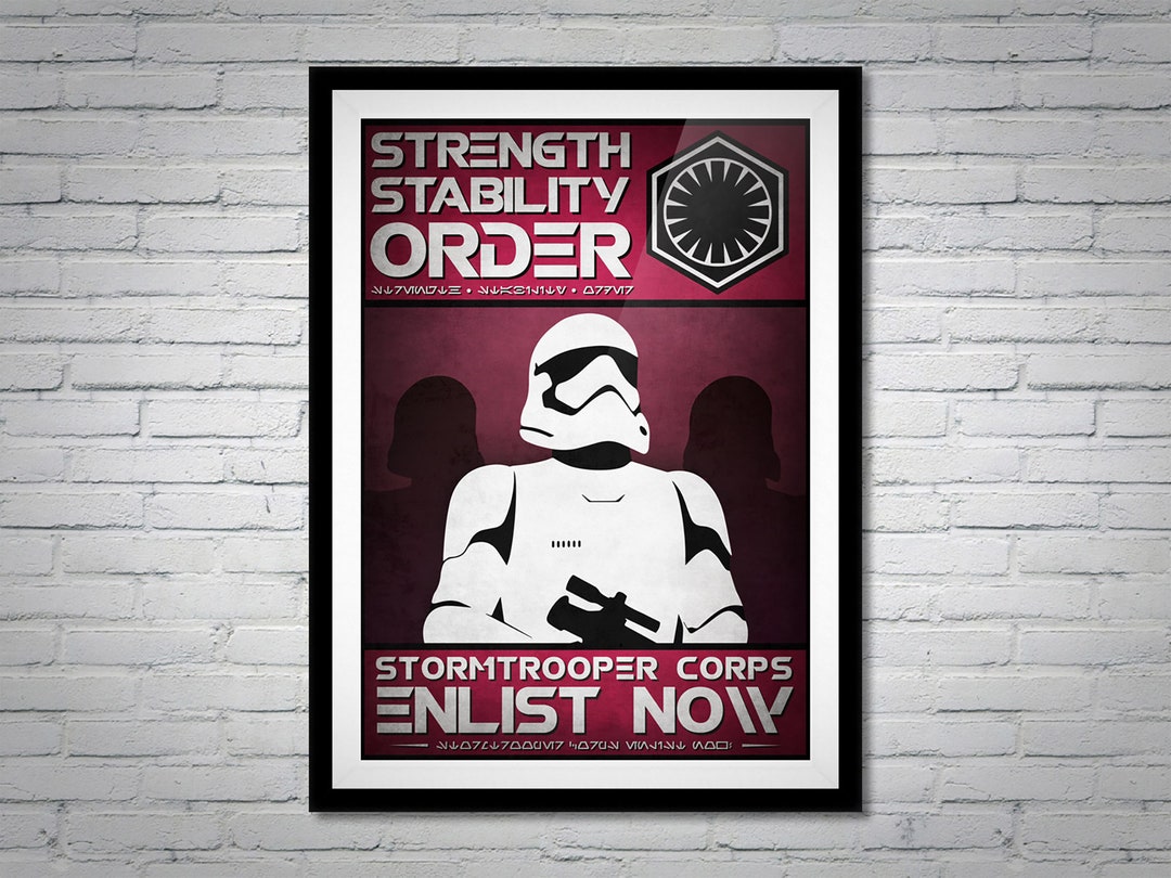 Star Wars Movie Poster First Order Propaganda Stormtrooper - Etsy