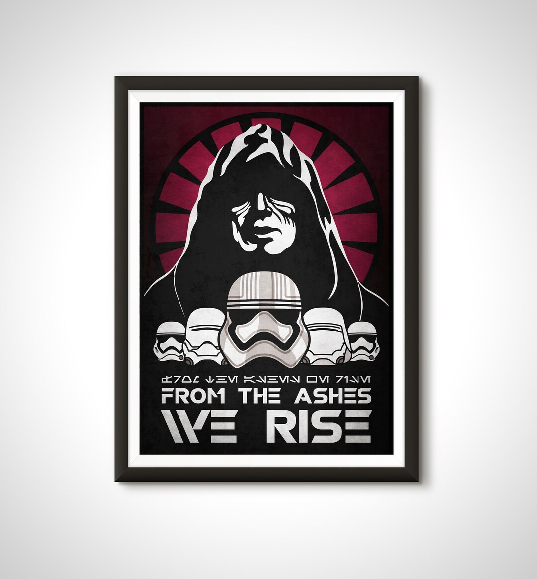 Star Wars Movie Poster First Order Propaganda Emperor Print - Home ...