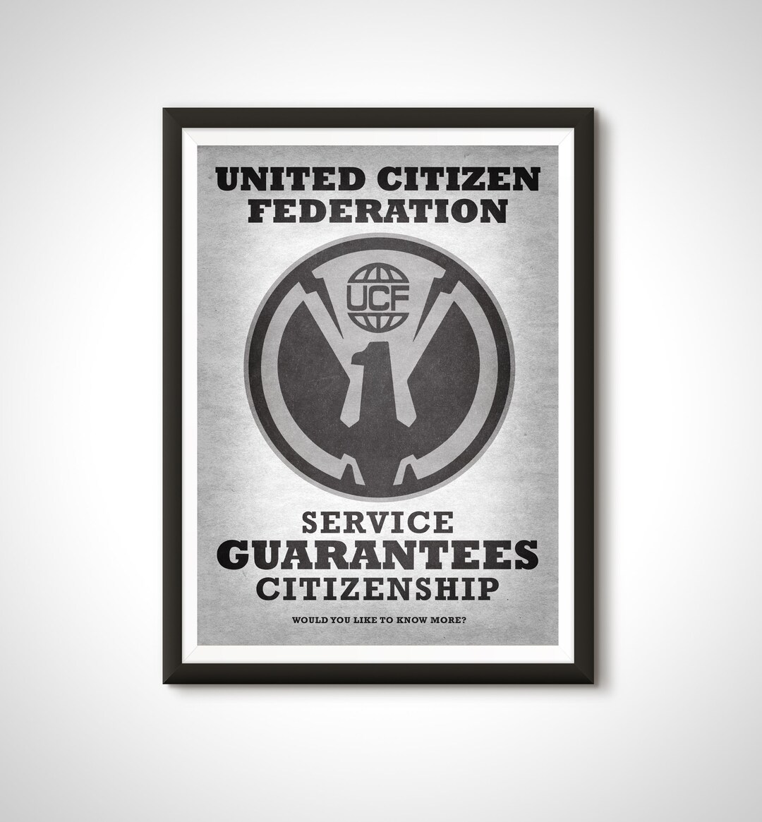 Starship Troopers Movie Poster Federation Propaganda Flag Sign Print ...