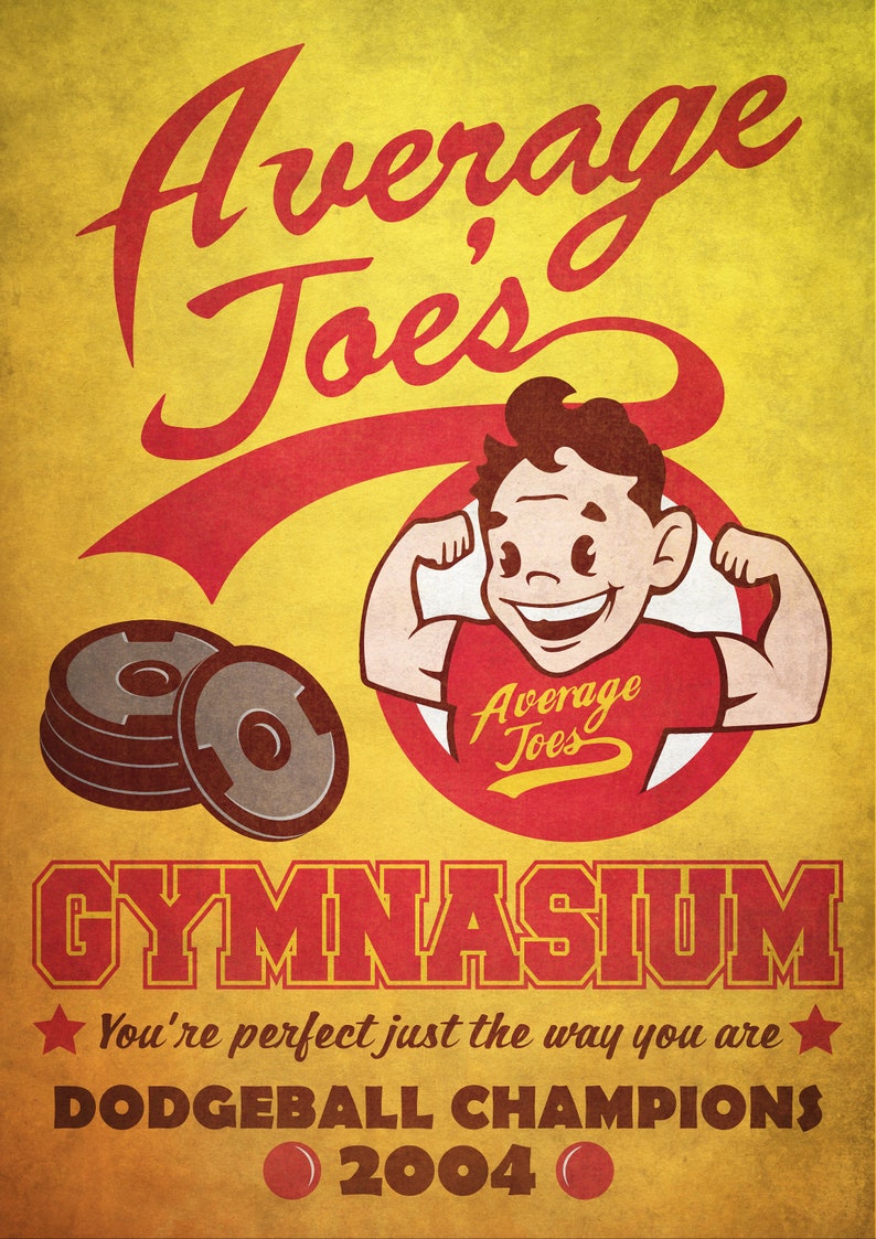 Dodgeball Globo Gym Average Joe's Movie Poster Print - Etsy Dodgeball Globo Gym Average Joe's Movie Poster Print - Etsy