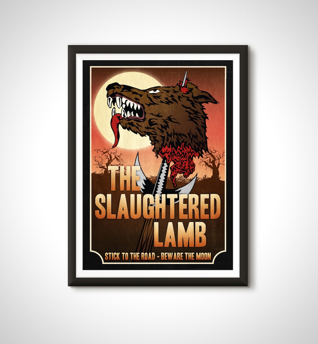 Slaughtered Lamb Pub Sign American Werewolf in London Movie Poster ...