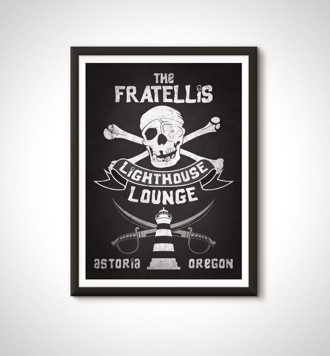 The Goonies Bar Sign Fratelli's Lighthouse Lounge Movie Poster Print ...