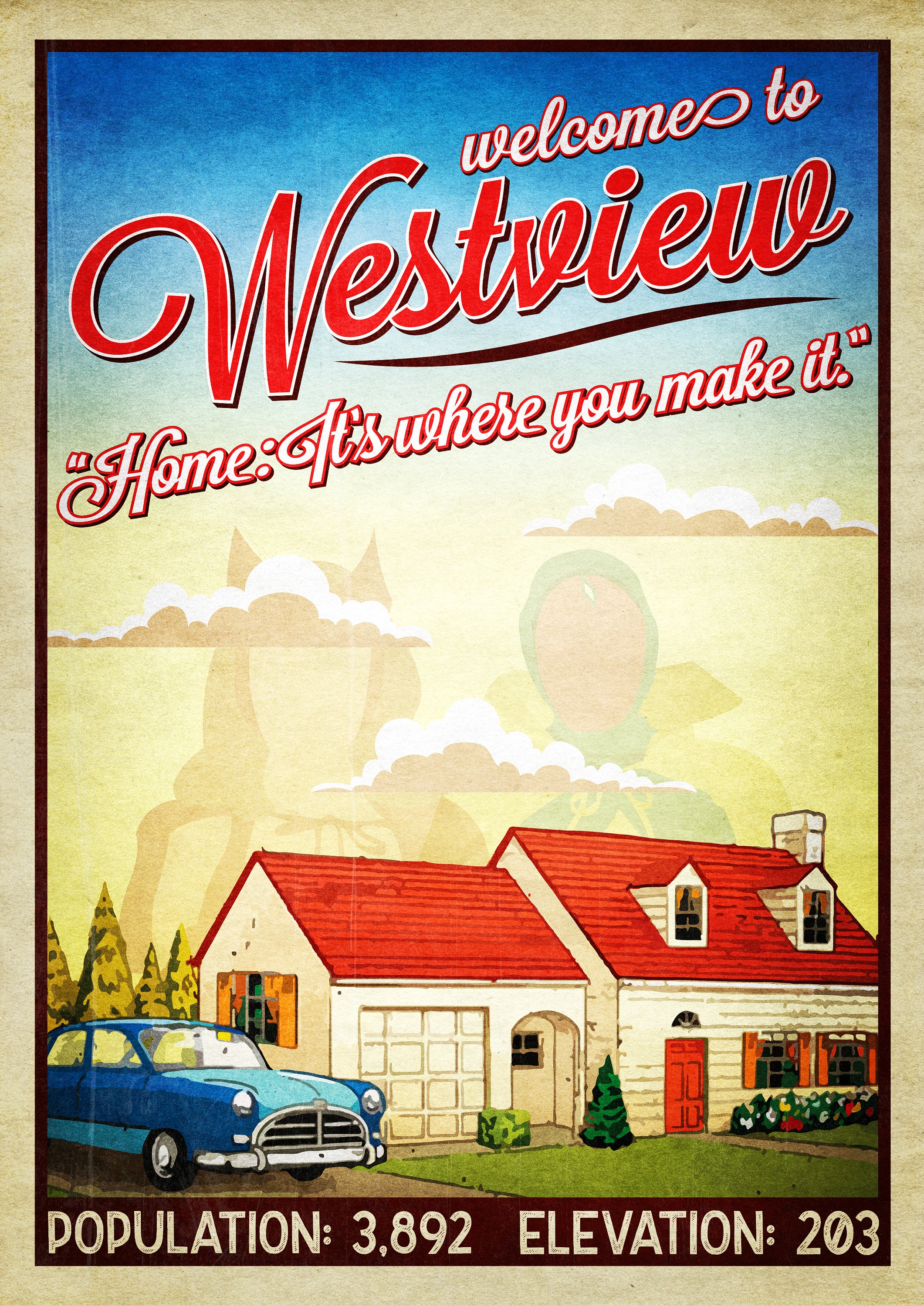 Wandavision TV Movie Poster Westview Retro Sign Print Marvel - Etsy UK