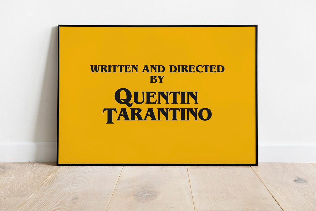 Written by Quentin Tarantino Movie Poster Minimalist Print - Birthday ...