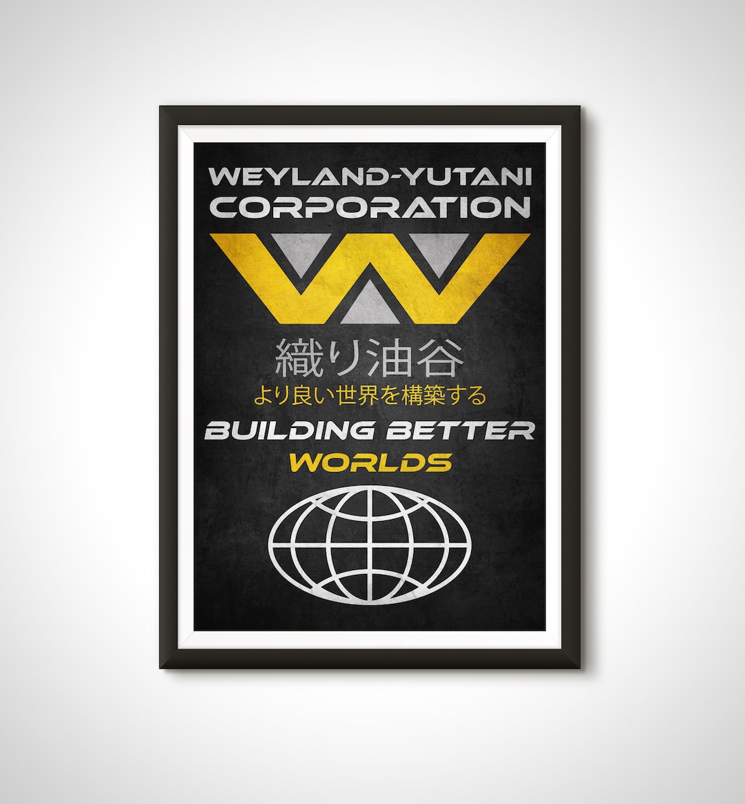 Alien Movie Poster Weyland Yutani Advert Print - Home Decor Retro Ad ...