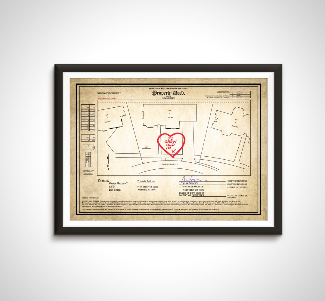 Wandavision TV Movie Poster Westview House Plan Print - Marvel MCU Home ...