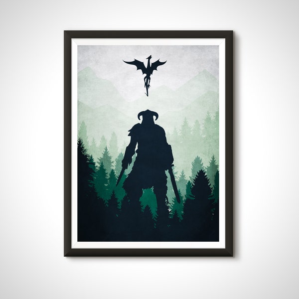 Elder Scrolls Skyrim Wall Art - Etsy