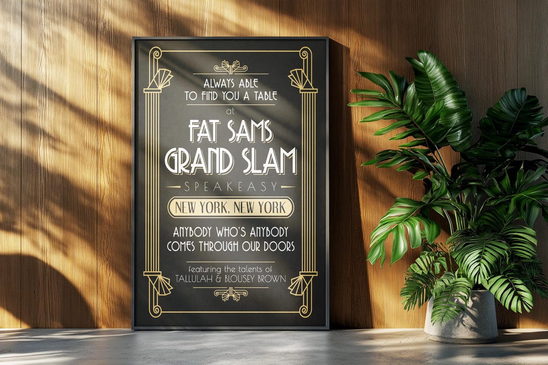 Bugsy Malone Movie Poster: Fat Sams Grand Slam Retro Kitchen Bar Sign ...