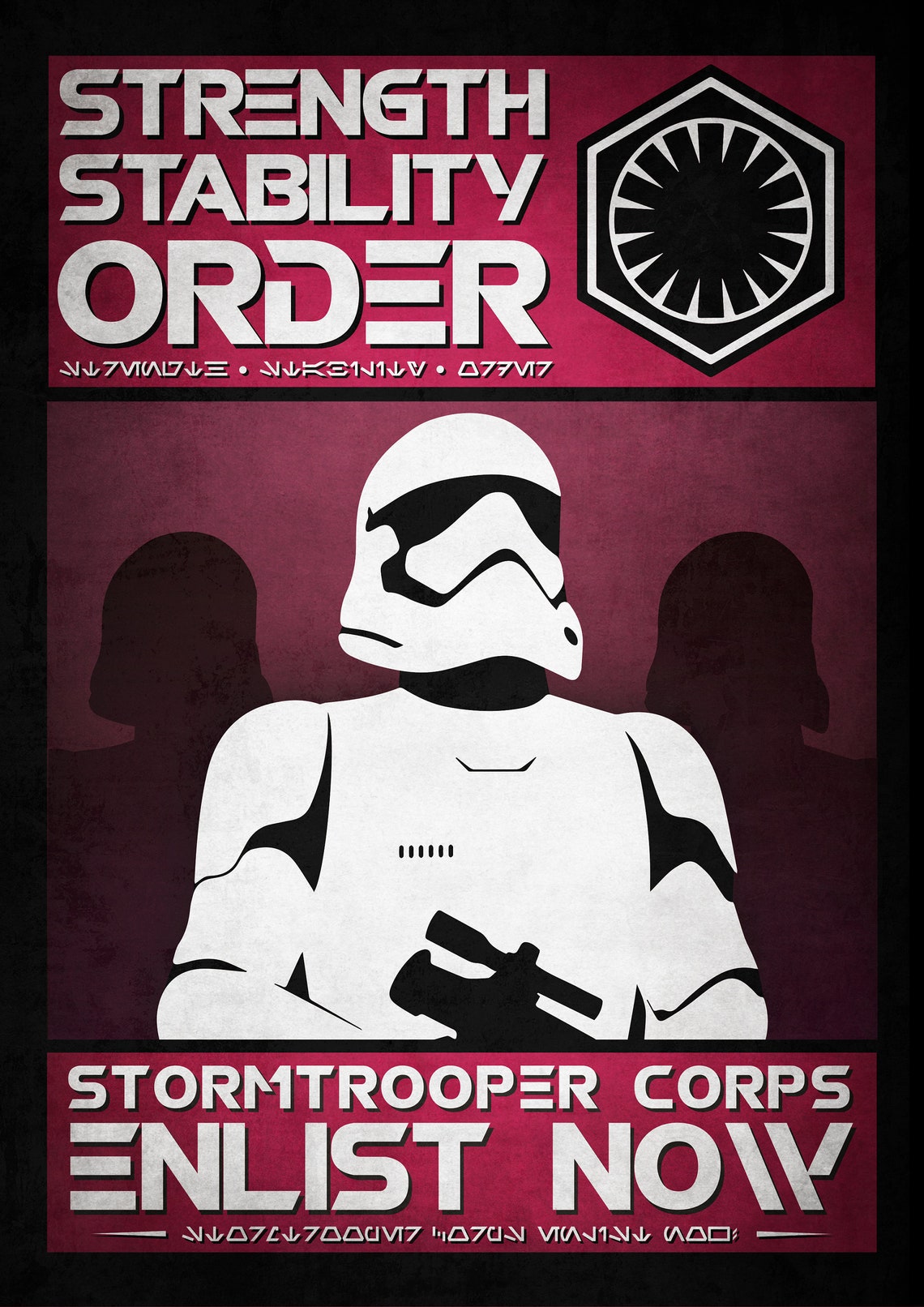 Star Wars Movie Poster First Order Propaganda Stormtrooper - Etsy