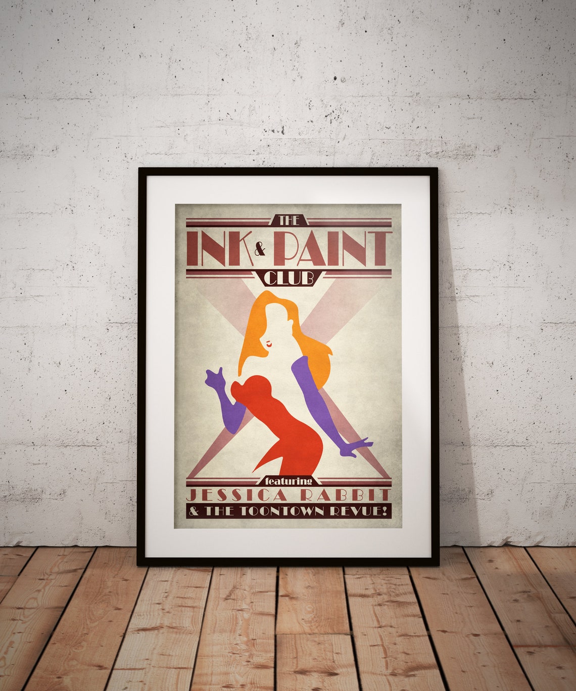 Ink & Paint Club Sign Jessica Rabbit Movie Poster Print Home - Etsy