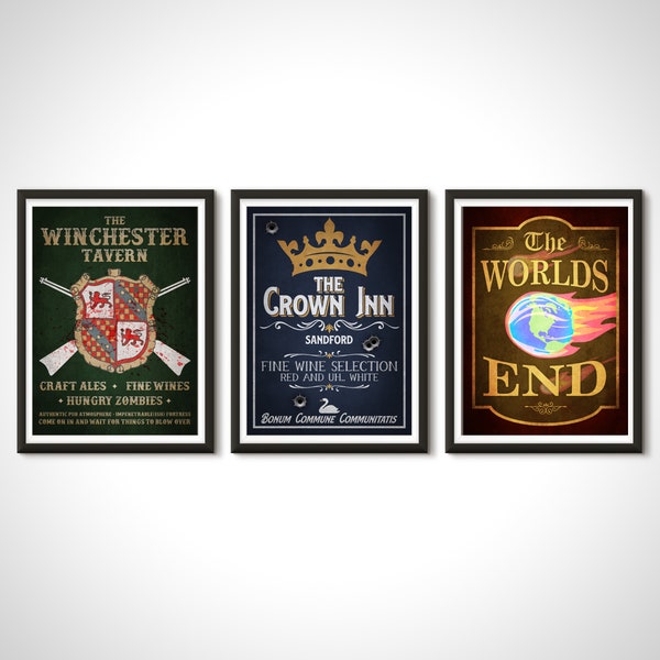 The Cornetto Trilogy Poster - Etsy The Cornetto Trilogy Poster - Etsy