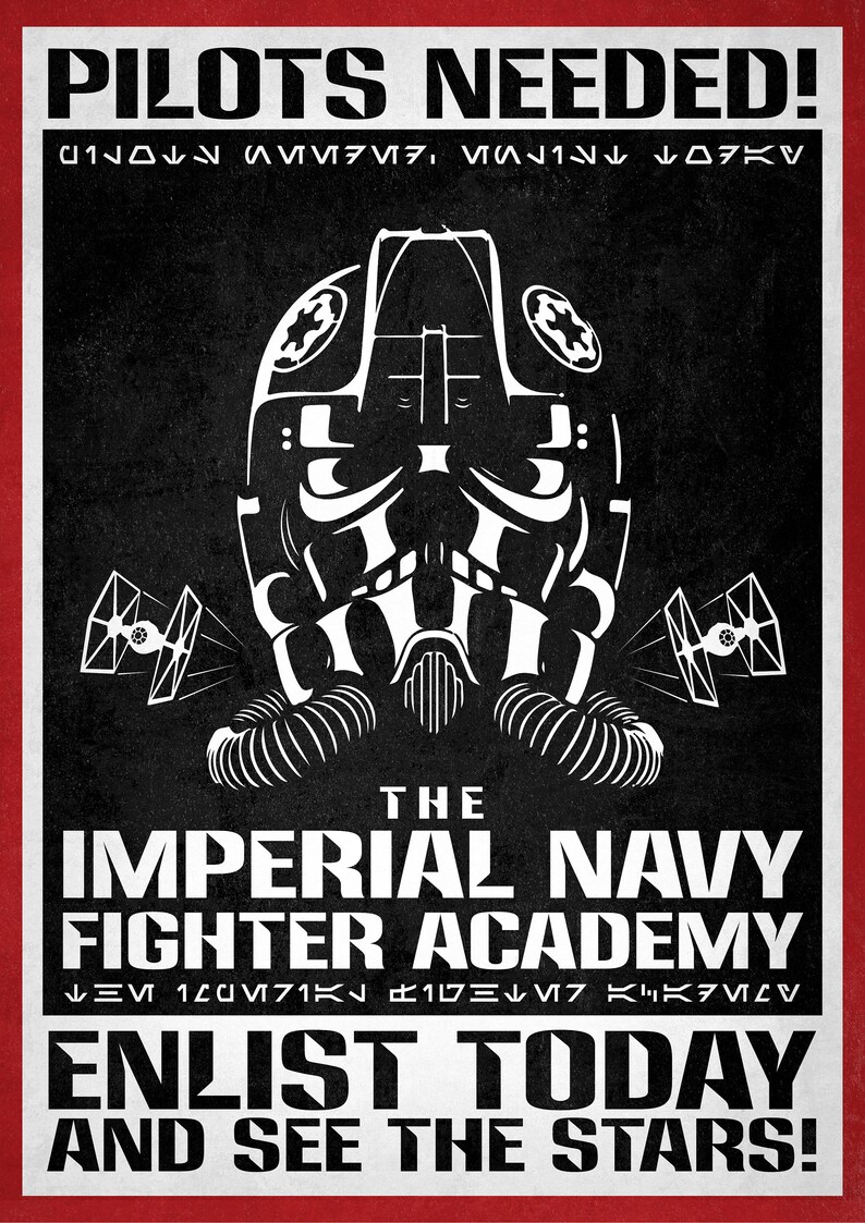 Star Wars Movie Poster Galactic Empire Propaganda Imperial - Etsy
