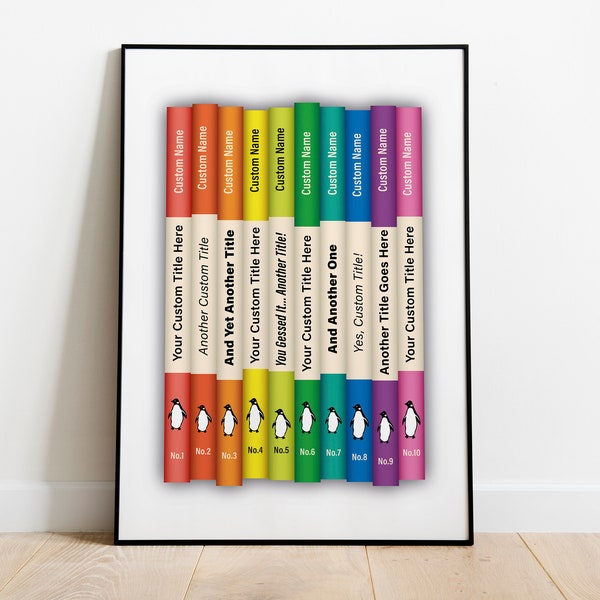 Penguin Book Poster - Etsy UK