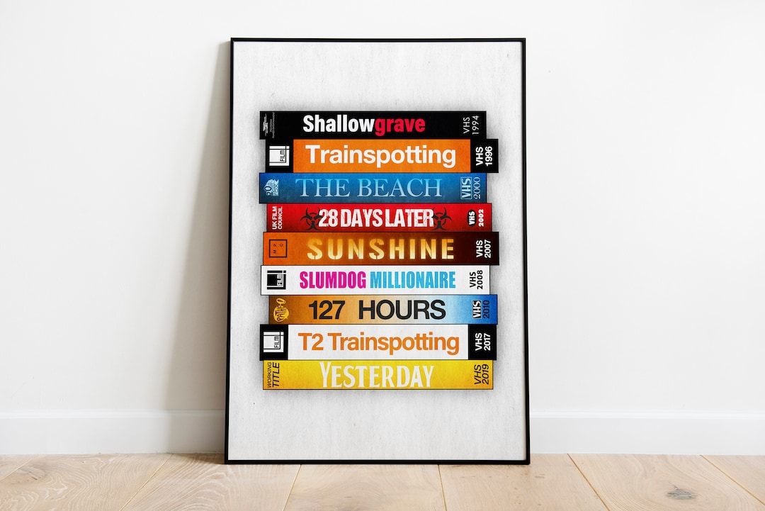 Danny Boyle Movie Poster Retro VHS Print Birthday Wedding Anniversary ...