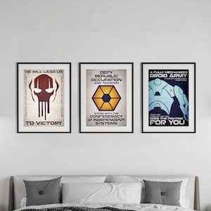 Star Wars Movie Poster Separatist Propaganda CIS Flag Banner Print ...