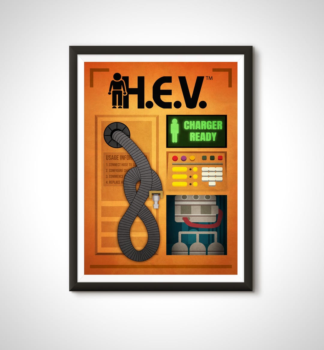 Half Life First HEV Suit Station Poster Black Mesa Gordon Freeman ...