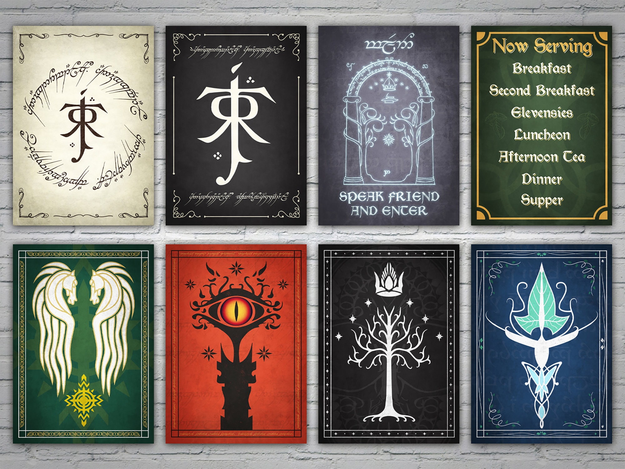 Middle Earth Banner Gondor Movie Poster Lord of the Rings Flag - Etsy
