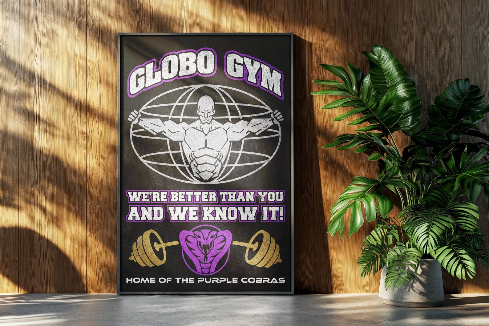 Dodgeball Movie Poster: Globo Gym Fitness Retro Ad Home Decor Wall Art ...