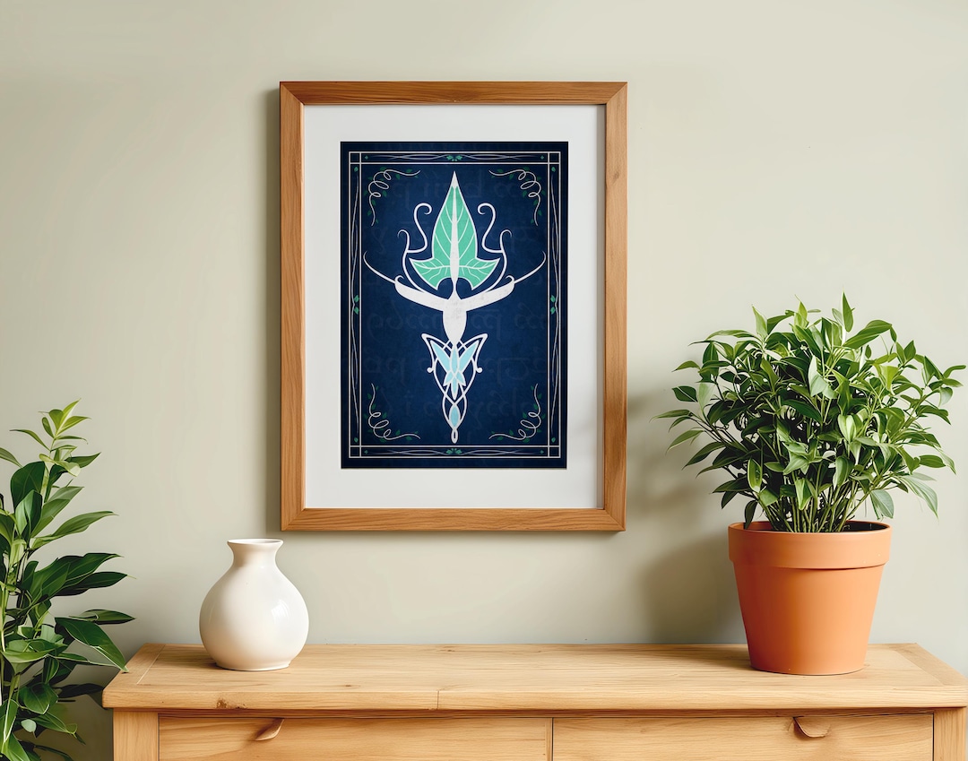 Herr der Ringe Film Poster: Elvish Banner Rivendell Retro Tolkien ...