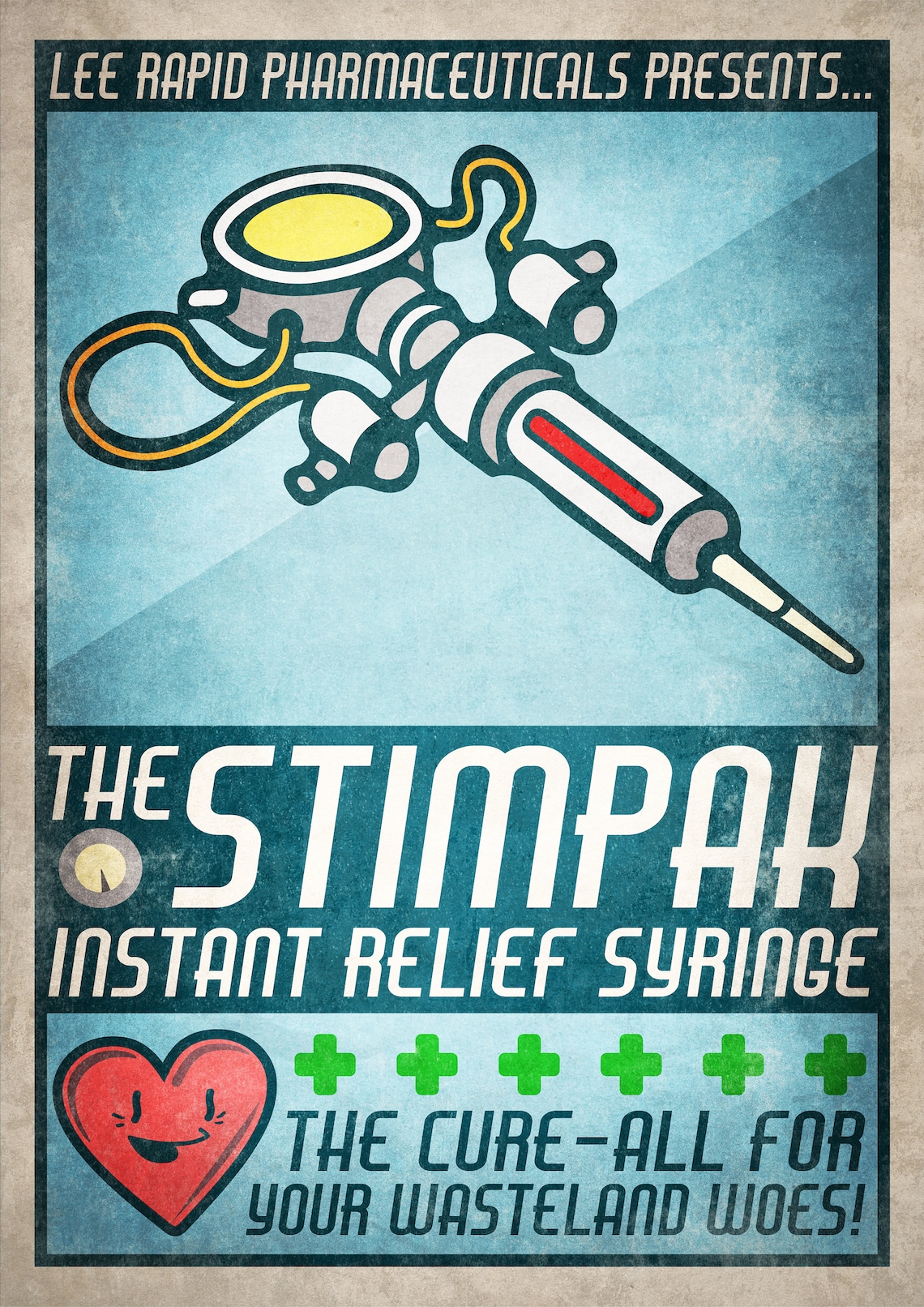 Fallout Stimpak Health Advertisement Video Game Poster Print - Etsy UK