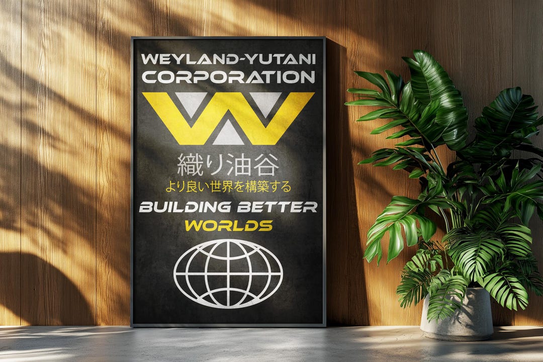 Alien Movie Poster: Weyland Yutani Retro Ad Home Decor Wall Art Print ...