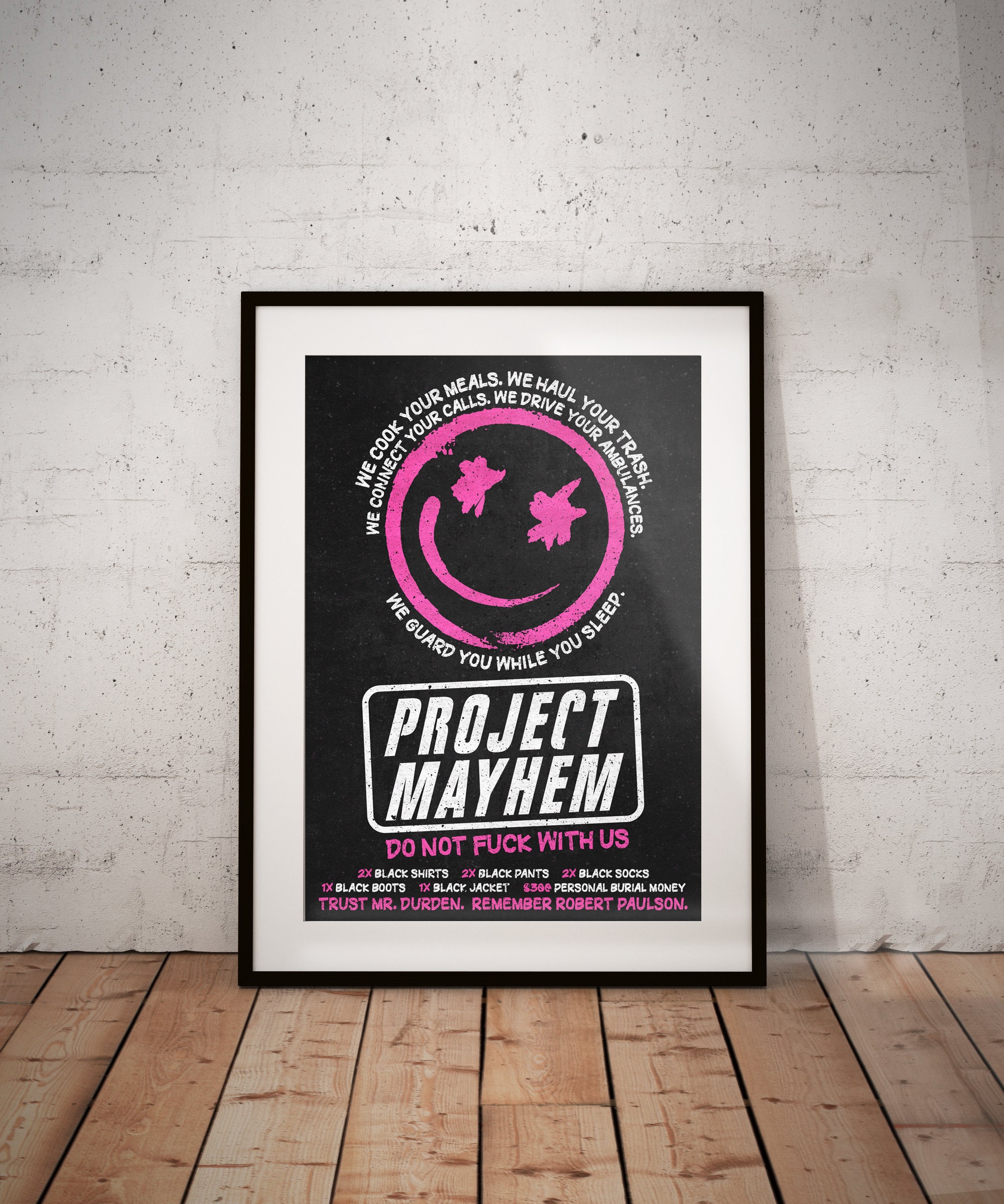 Fight Club Project Mayhem Tyler Durden Movie Poster sold by ChaZhan ...