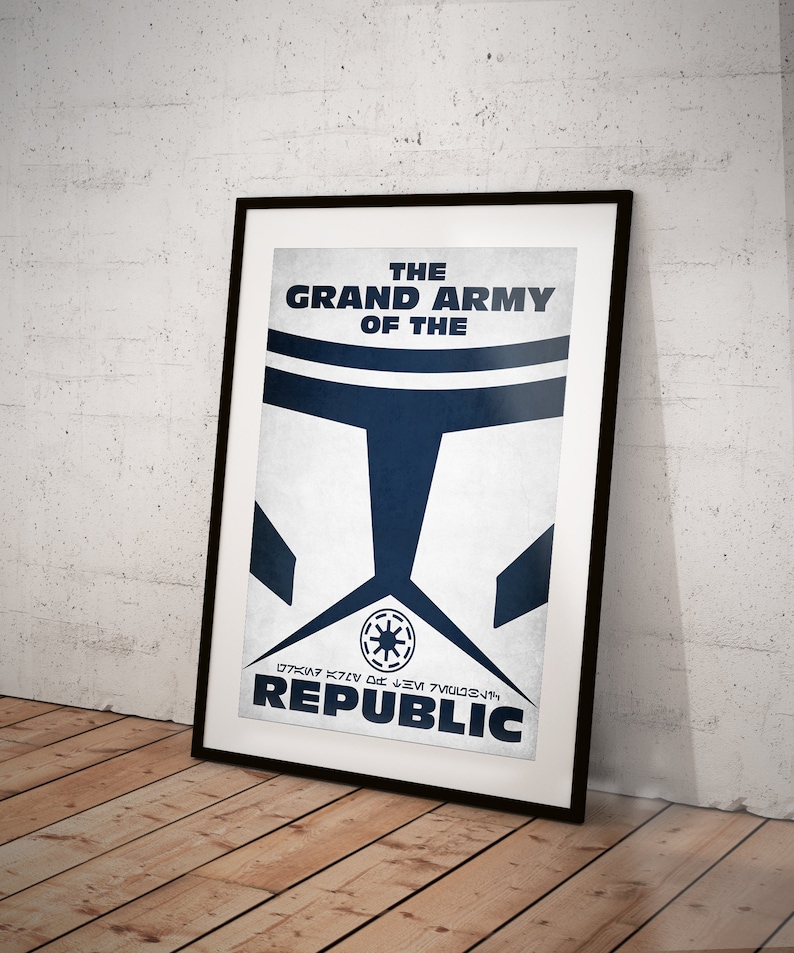 Star Wars Movie Poster Galactic Republic Propaganda Clone - Etsy