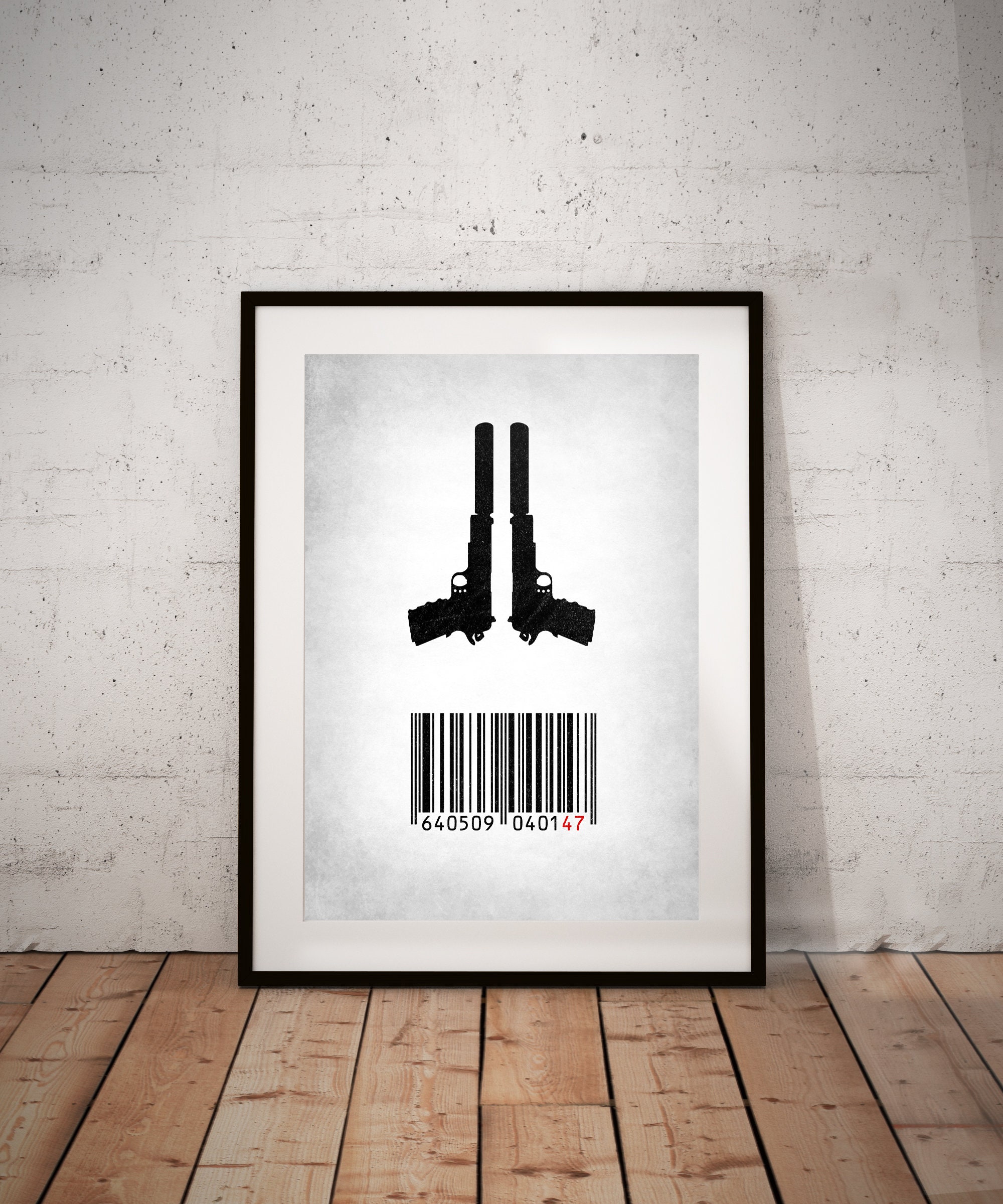 Hitman Agent 47 Game Poster Silverballers Gaming Print - Home Decor ...