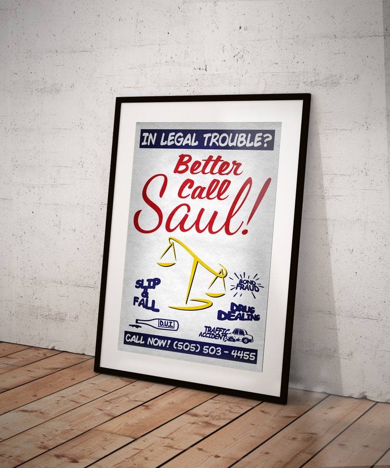 Better Call Saul TV Show Movie Poster Saul Goodman Advert - Etsy