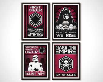 Star Wars Movie Poster Galactic Empire Propaganda Imperial - Etsy