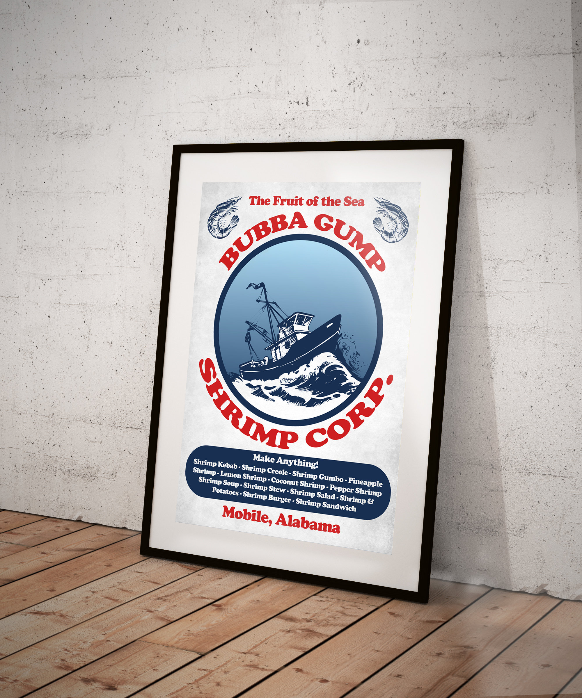 Forrest Gump Movie Poster Bubba Gump Shrimp Print Home Decor - Etsy Canada