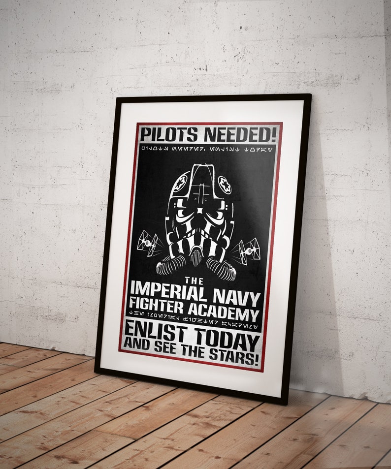 Star Wars Movie Poster Galactic Empire Propaganda Imperial - Etsy