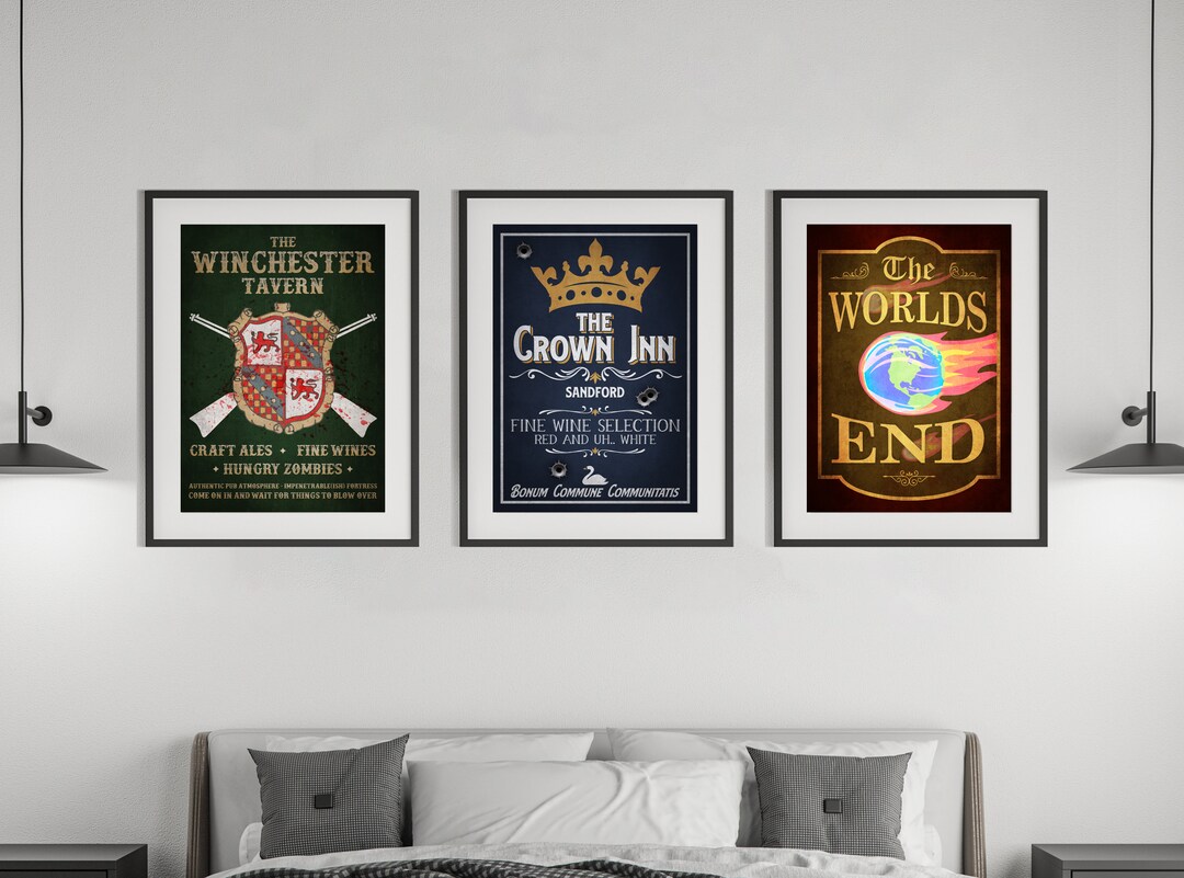 Cornetto Trilogy Bar Movie Poster Print Collection Shaun of - Etsy