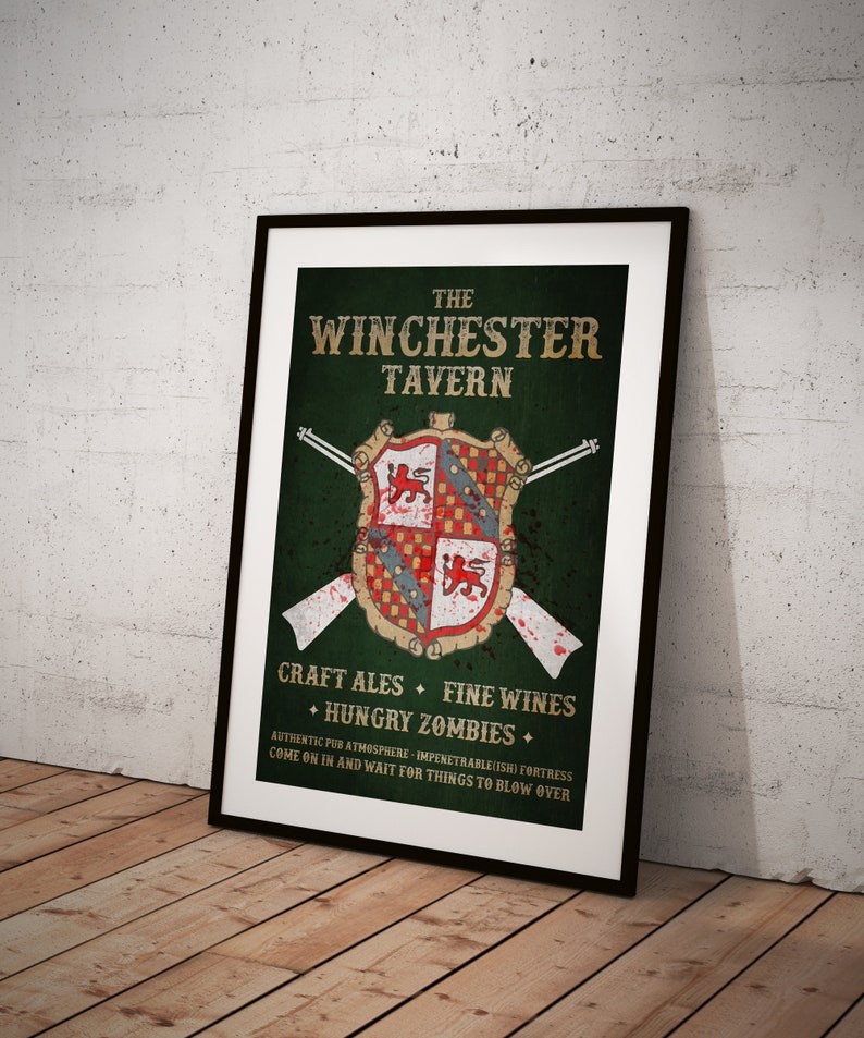 The Winchester Bar Sign Shaun of the Dead Movie Poster Print - Etsy