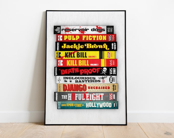 Quentin Tarantino Collection // Retro Minimalist Movie Print // All 9 ...