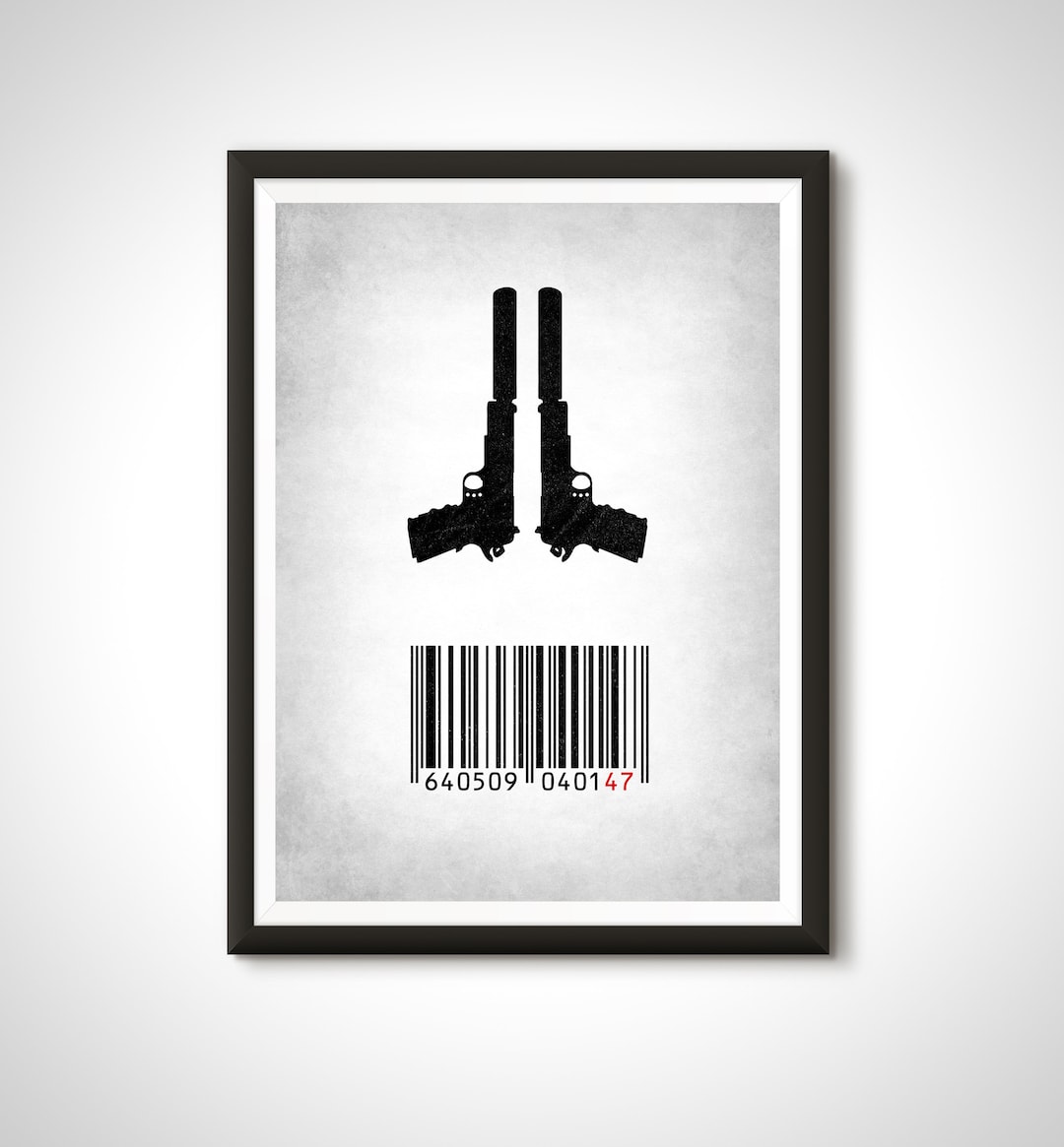 Hitman Agent 47 Game Poster Silverballers Gaming Print - Home Decor ...